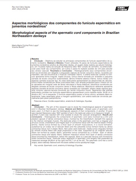 Aspectos morfológicos dos componentes do funículo espermático em ...