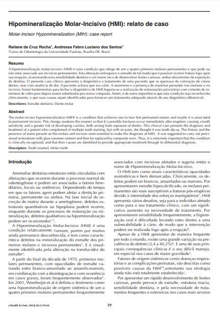 Hipomineralização Molar-Incisivo (HMI): relato de caso - Repositório ...